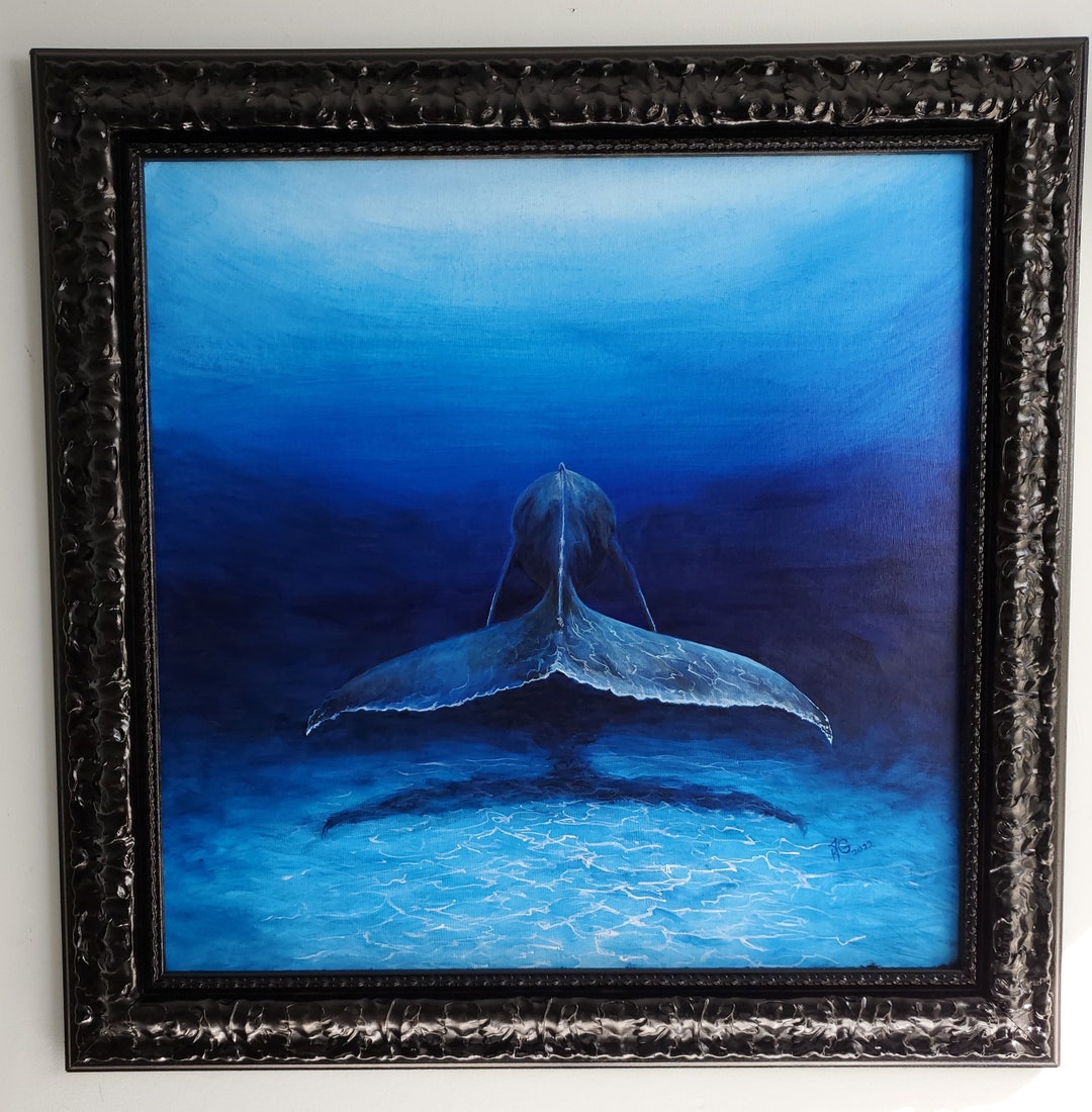 Deep Water Landscape Painting Framed on Canvas Board by Pamela Faber ...