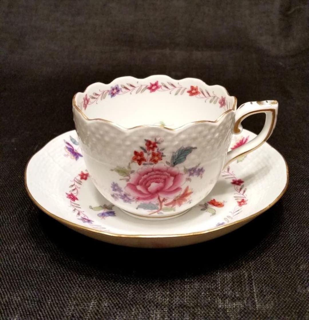 Herend Nanking Bouquet Pattern (RARE), Vintage Porcelain Espresso ...
