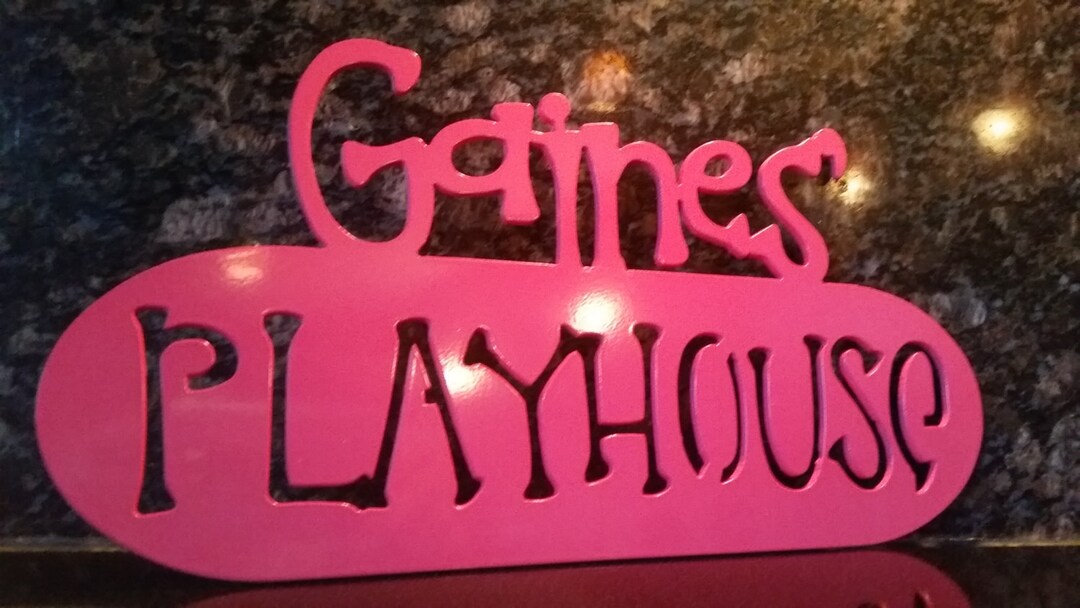 Kid's Playhouse Sign - All Metal Painted - Etsy