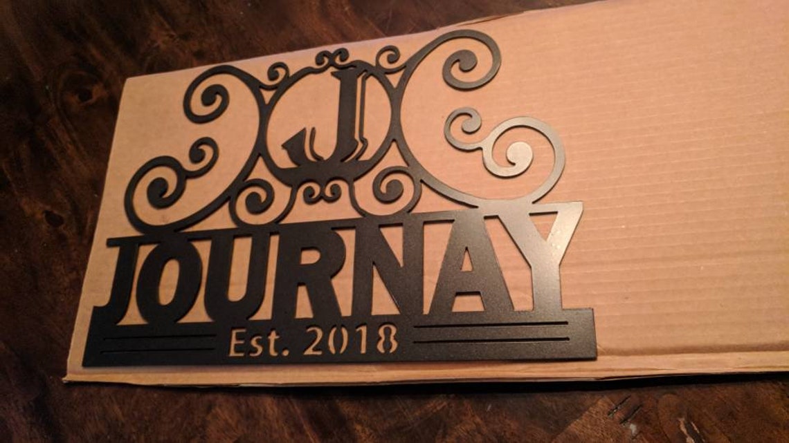 Personalized Metal Wedding Gift. Black Stainless Steel Finish. - Etsy ...