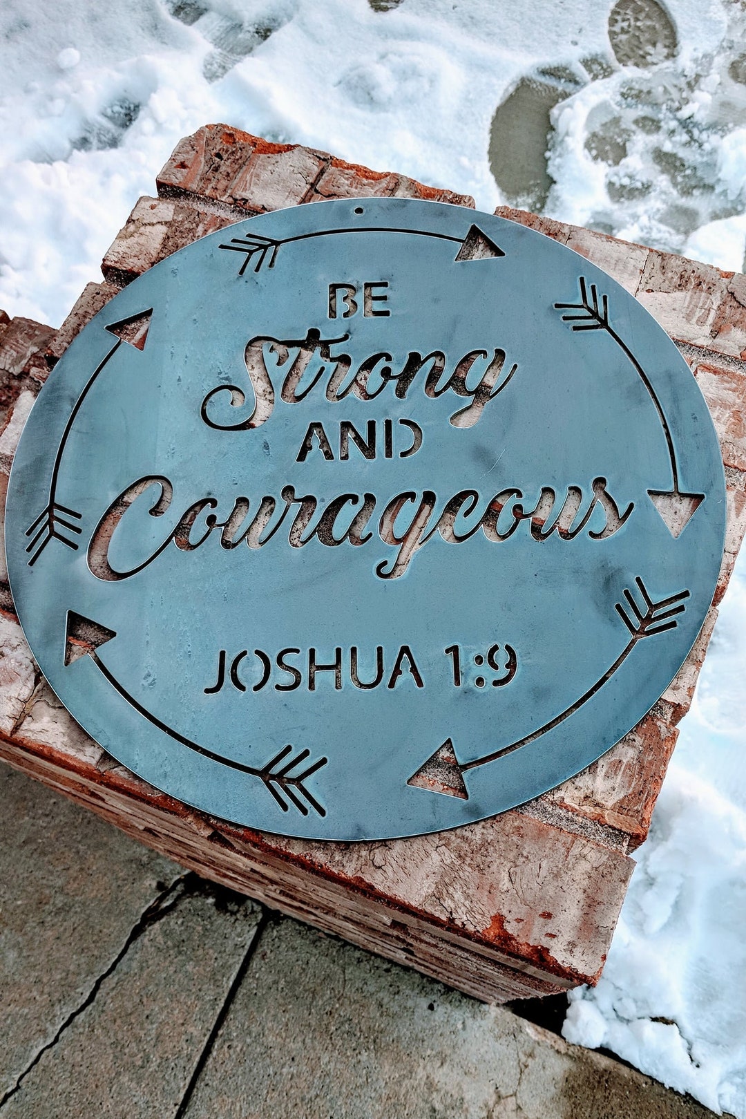 New Product - Scripture 15" Circle Sign Cut From 12 Gage Steel. - Etsy