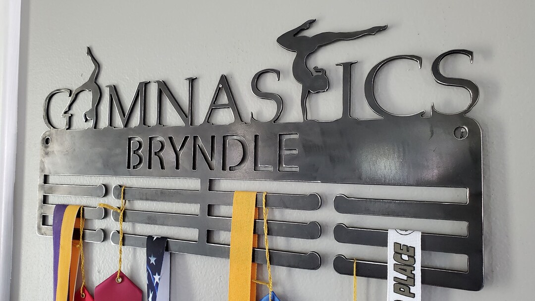 All Metal Premium 12 Gauge Steel Personalized Gymnastics Medal Display ...