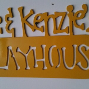 Kid's Playhouse Sign All Metal Painted - Etsy