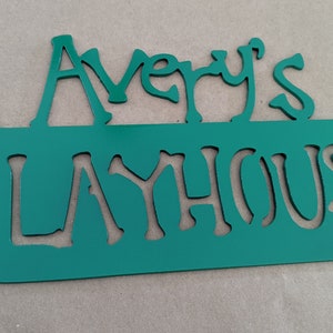 Kid's Playhouse Sign - All Metal Painted - Etsy