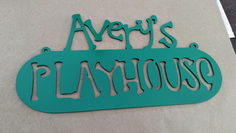 Kid's Playhouse Sign All Metal Painted - Etsy