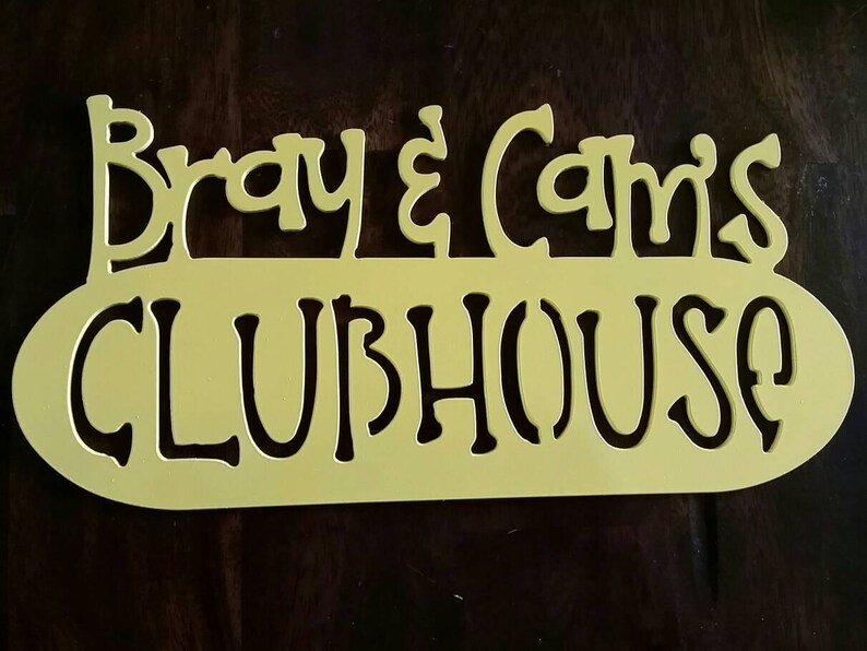 Kid's Playhouse Sign All Metal Painted - Etsy