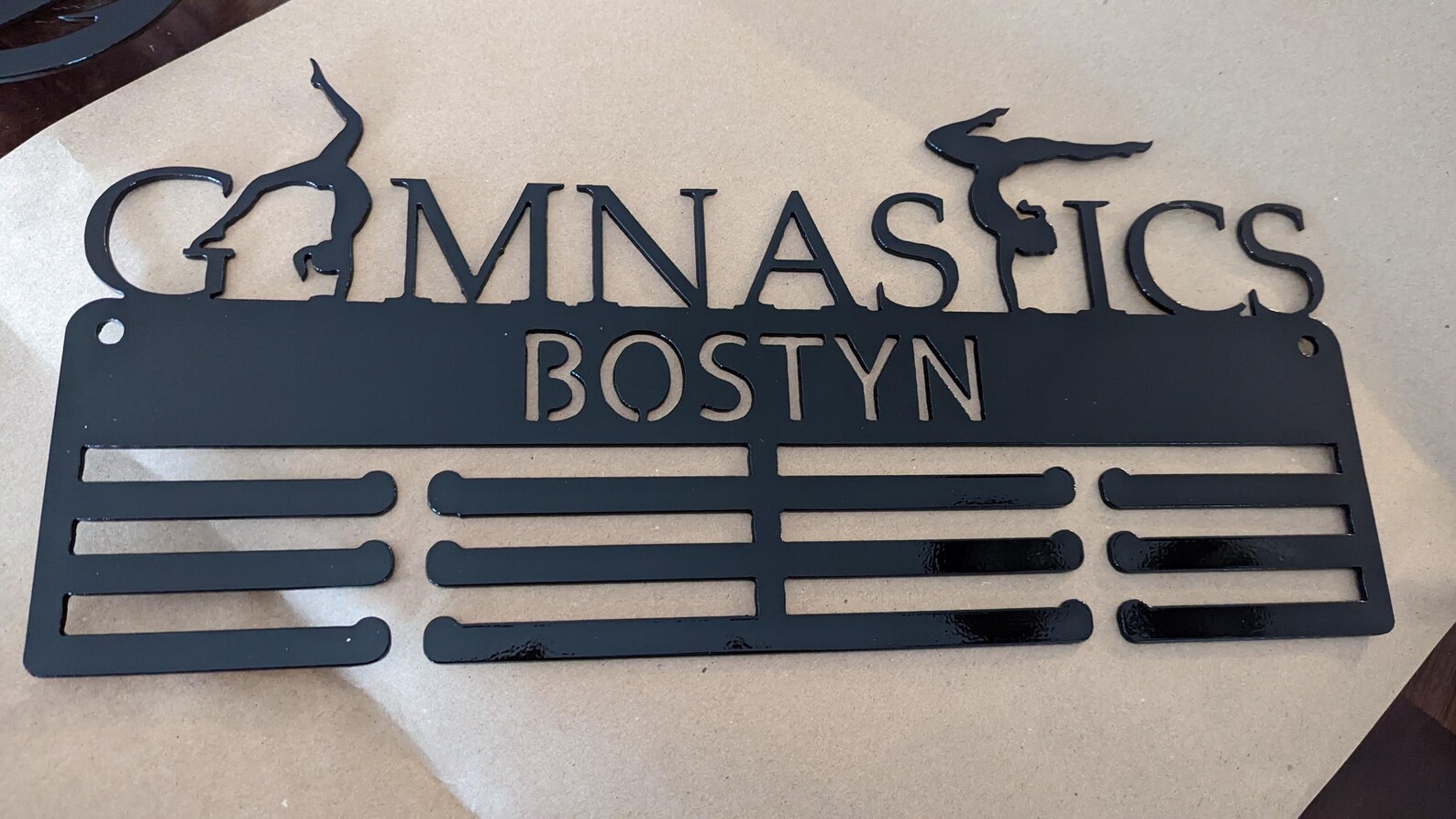 All Metal Premium 12 Gauge Steel Personalized Gymnastics Medal Display ...