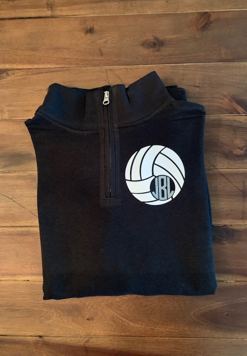 Volleyball Monogrammed Zip-up | Sports Monogrammed Pullover ...
