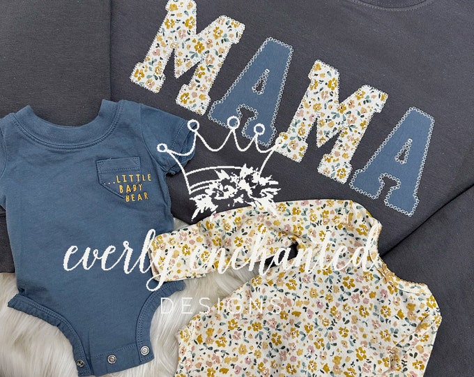 Mama Embroidered Baby Clothing Keepsake Sweatshirt, Simple Mama ...