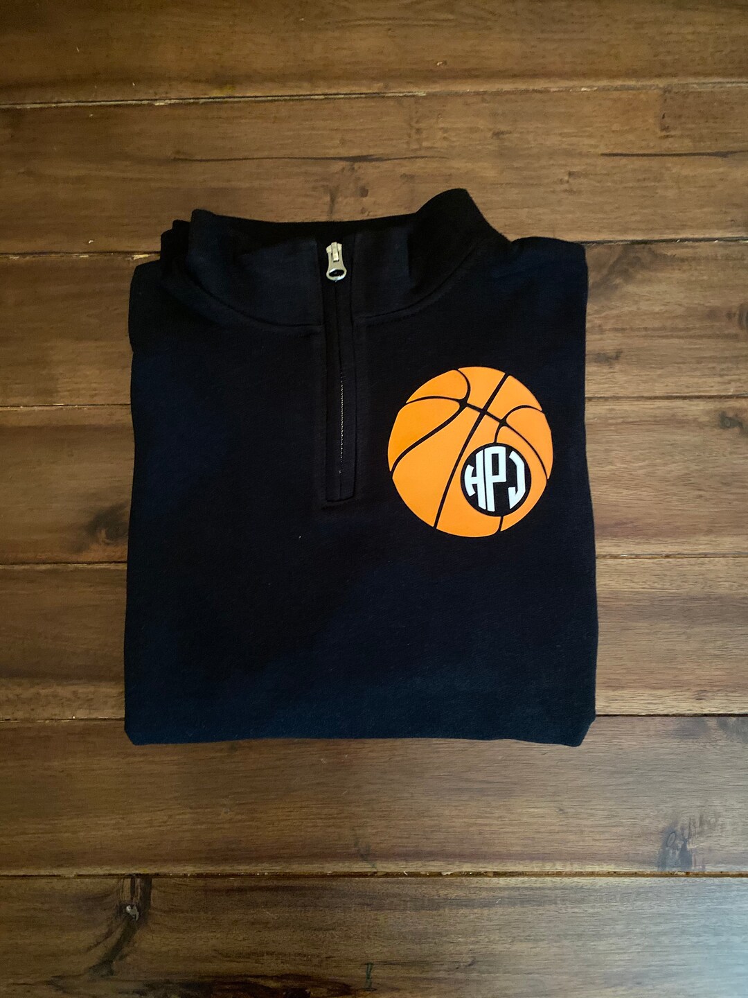Basketball Monogrammed Zip-up | Sports Monogrammed Pullover ...