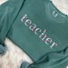 Comfort Colors Teacher Embroidered Floral Sweatshirt | Simple Teach ...