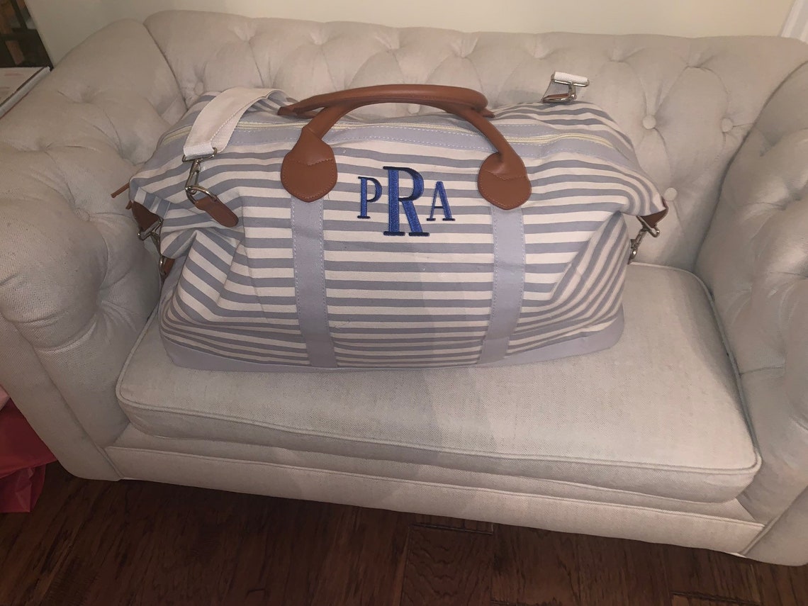 Monogrammed Weekender Bag Monogrammed Overnight Bag | Etsy