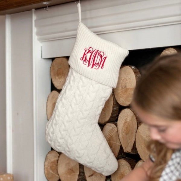 Embroidered Velvet Stocking - Etsy