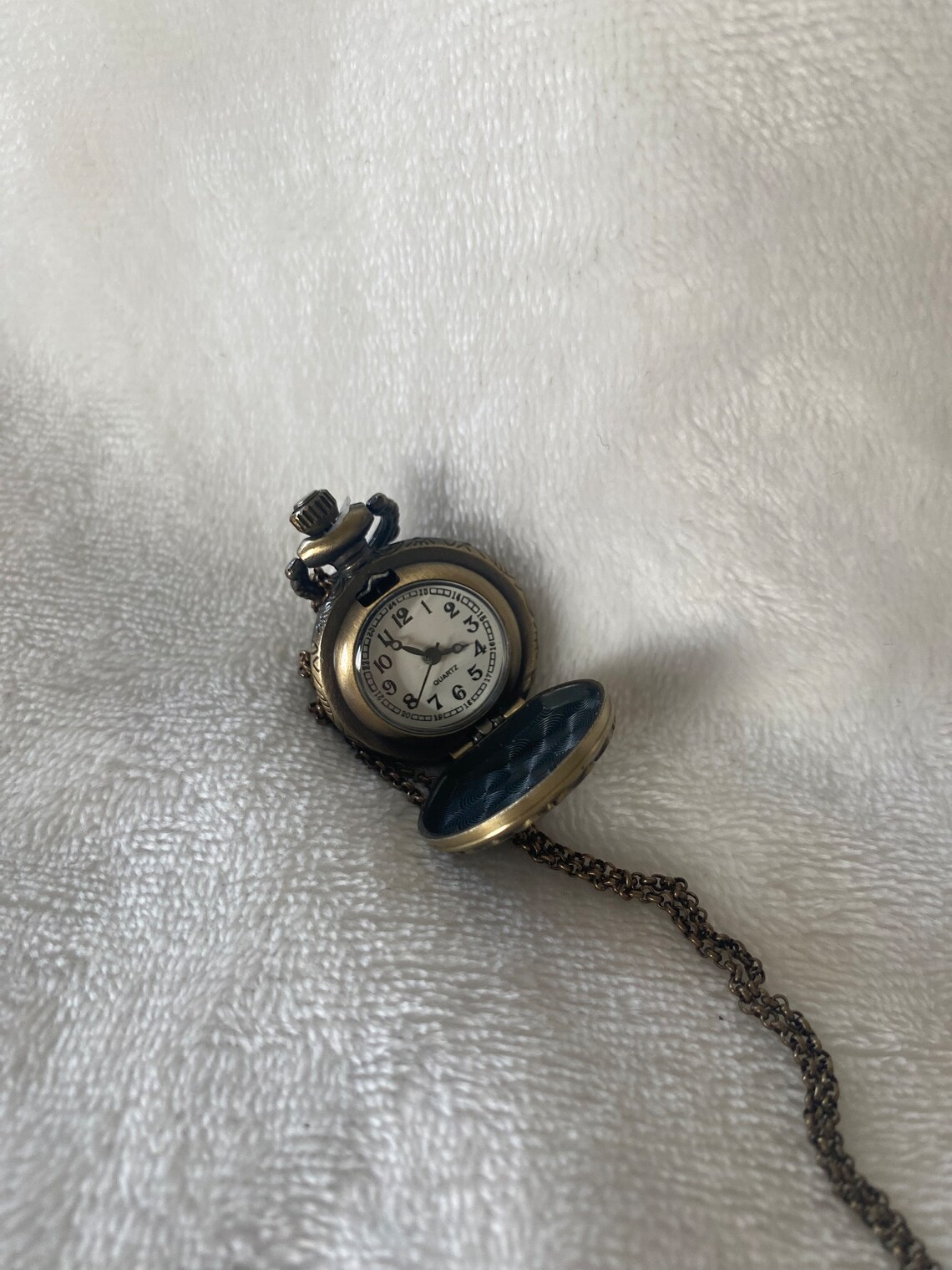 Antique Bronze Colored Pocket Watch Butterfly Pendant Necklace - Etsy