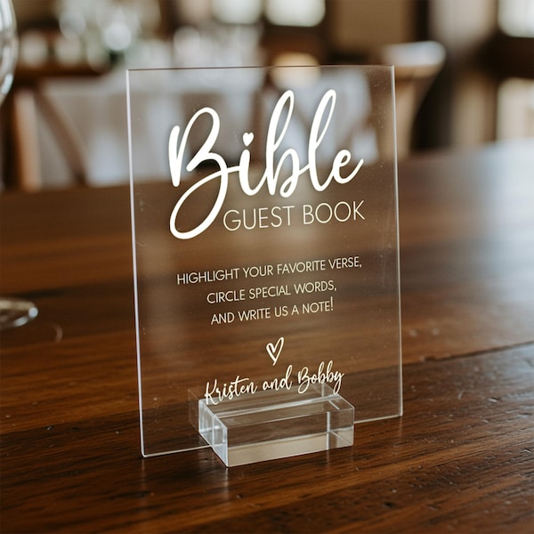 Wedding Bible Guest Book - Etsy