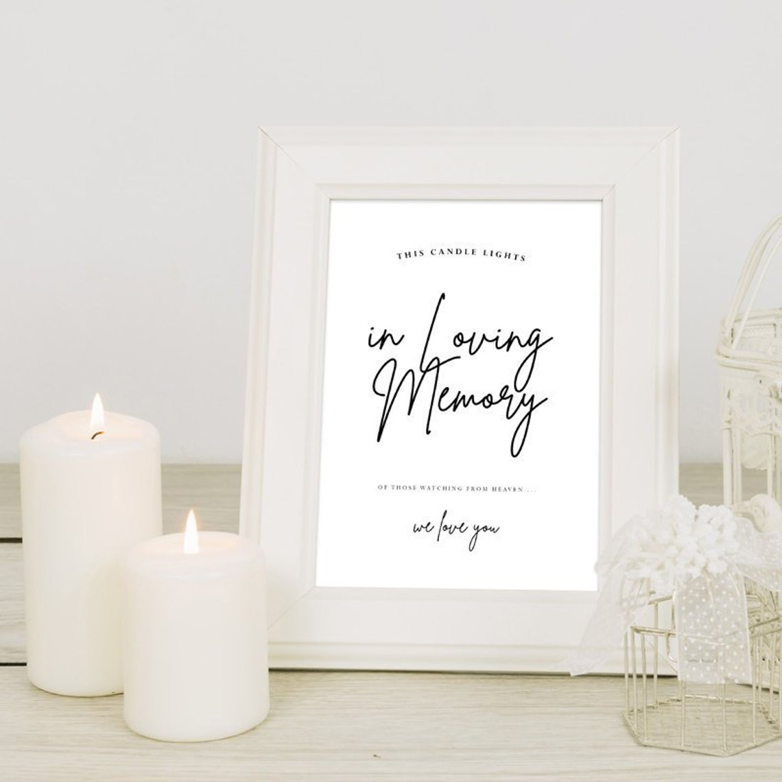 Wedding in Loving Memory Sign Wedding Memorial Sign - Etsy