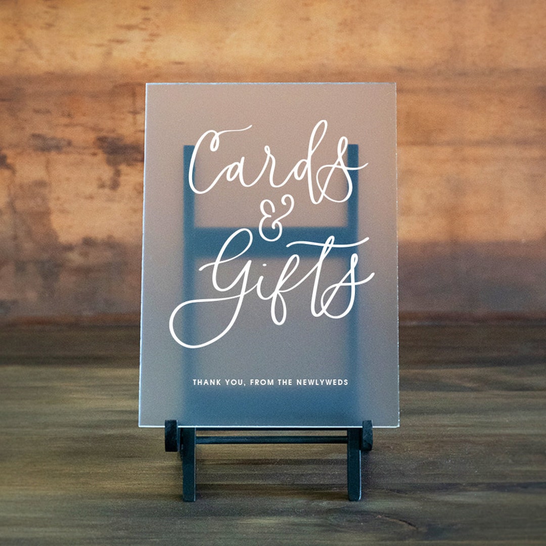 Cards and Gifts Sign Acrylic Wedding Sign Wedding Sign - Etsy
