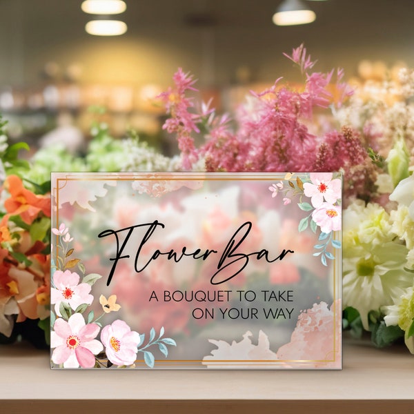 Flower Bar Sign - Etsy