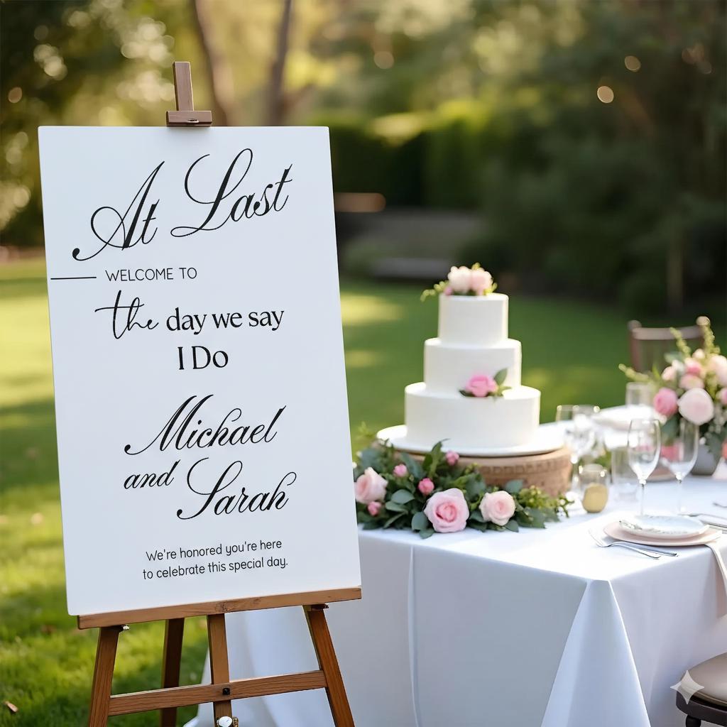 We Say I Do, Personalized Wedding Sign, Welcome Entrance Acrylic ...
