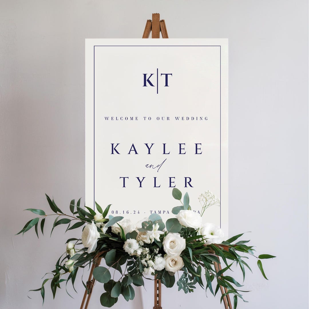 Wedding Entrance Sign, Reception Welcome Sign, Wedding Welcome, Custom ...