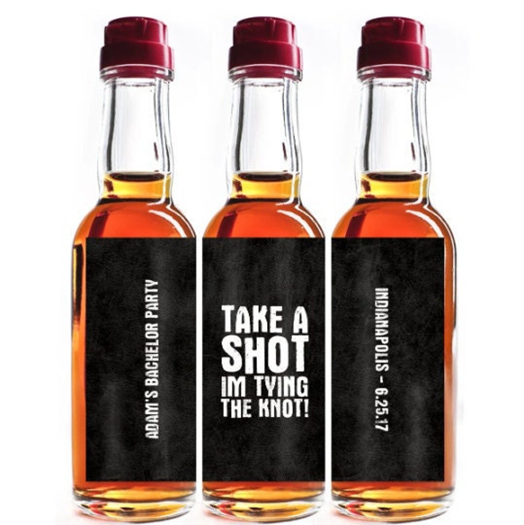 Bachelor Party - Custom Liquor Mini Bottle Favors - Personalized Labels ...
