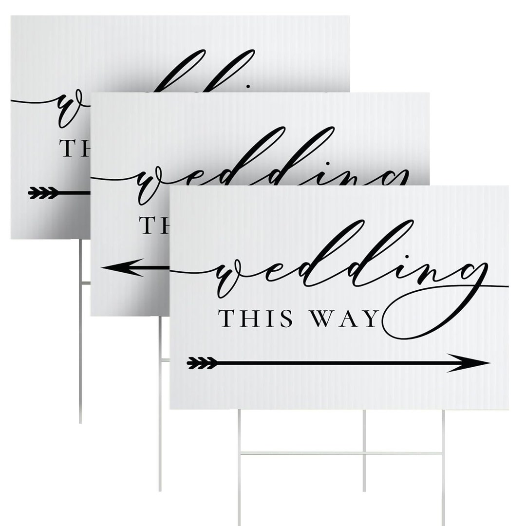 Wedding Parking, Directional Signs, Event Arrow Sign, Outdoor Direction ...