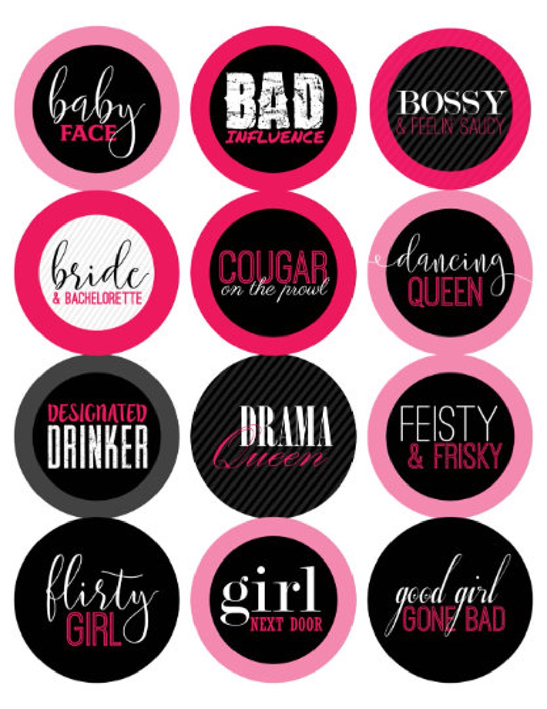 Bachelorette Party Badges - Bride's Drinking Team - Bachelorette Party ...