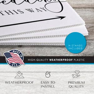 Wedding Parking, Directional Signs, Event Arrow Sign, Outdoor Direction ...