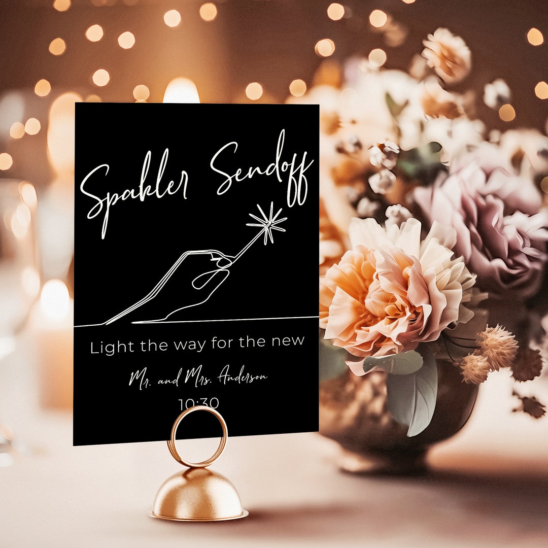 Sparkler Send Off, Wedding Sendoff, Send off Sign, Sparkler Wedding ...