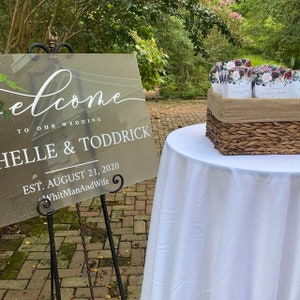 Wedding Entrance Acrylic Signage, Personalized Welcome Sign, Ceremony ...