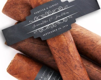 Custom Cigar Bands Wedding Cigar Labels Cigar Bar Monogram Cigar Bands ...