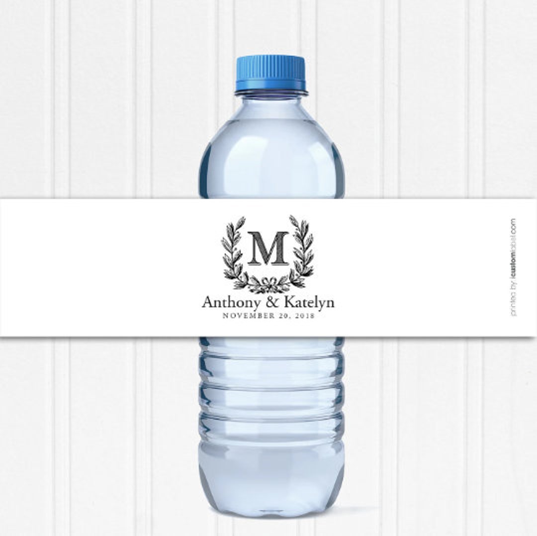 Wedding Water Bottle Labels Custom Water Bottle Labels Waterproof ...