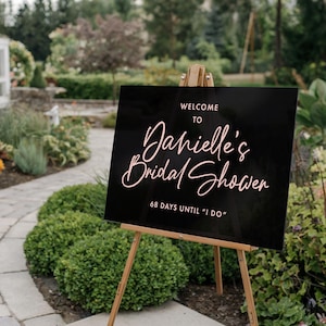 Personalized Bridal Shower Sign, Welcoming Guests Acrylic - Etsy