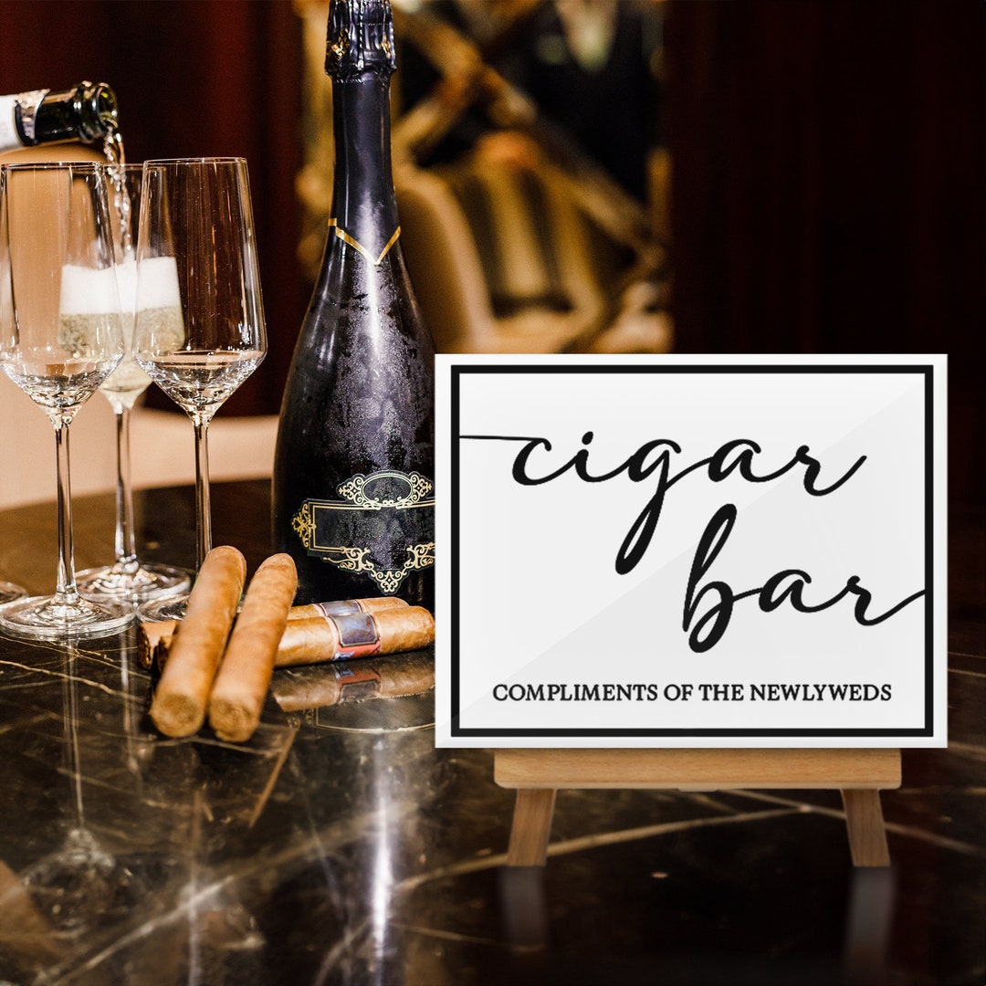 Cigar Bar Table Acrylic Sign, Wedding Reception Party Decor, Cigars ...