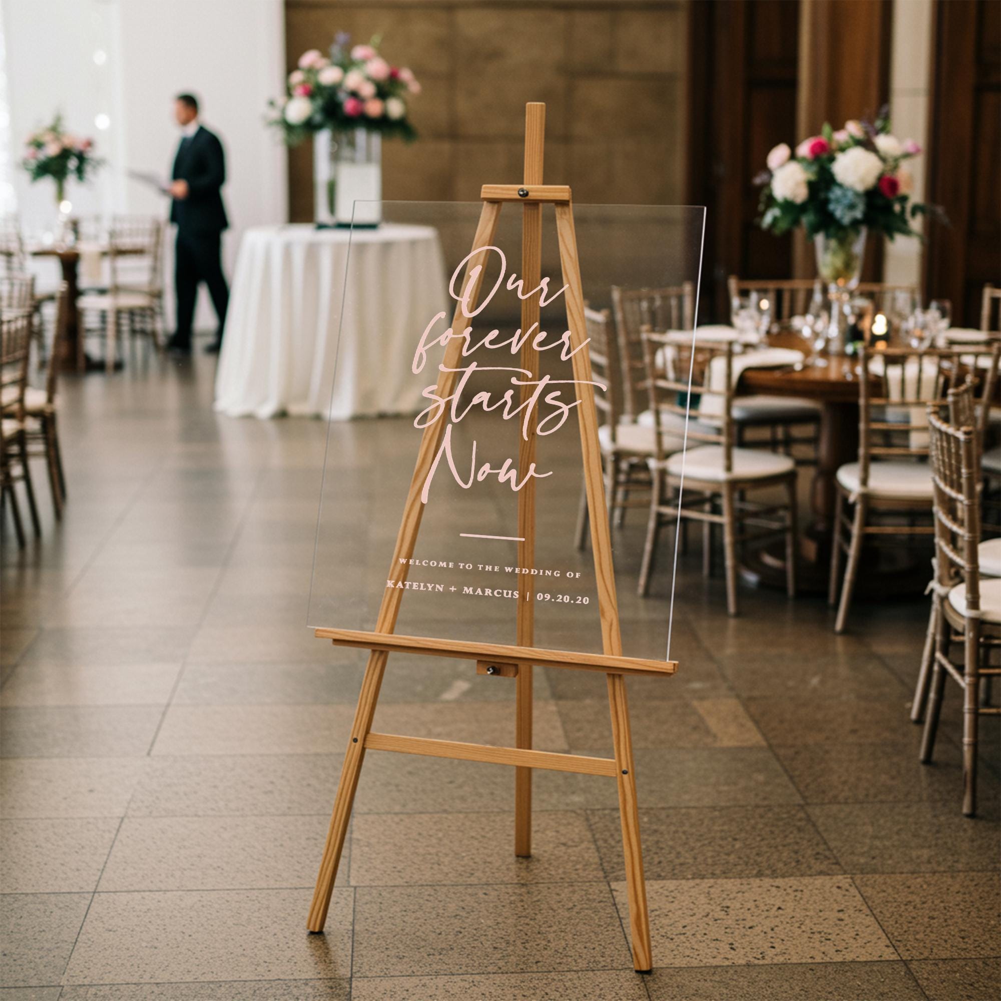 Entrance Wedding Welcome Sign, Personalized Acrylic Modern Signage - Etsy
