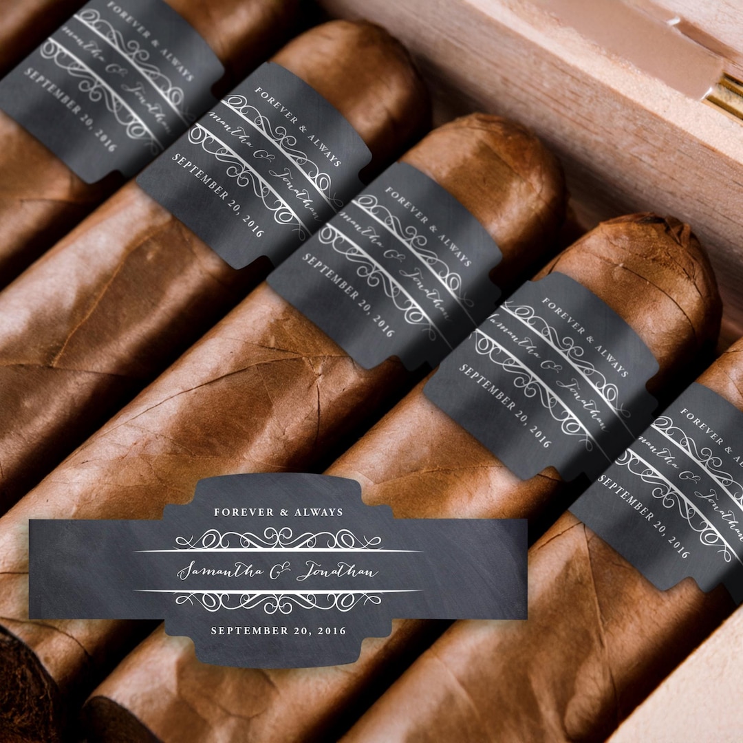 Bulk Wedding Cigar Labels, Personalized Party Favor, Custom Printed ...