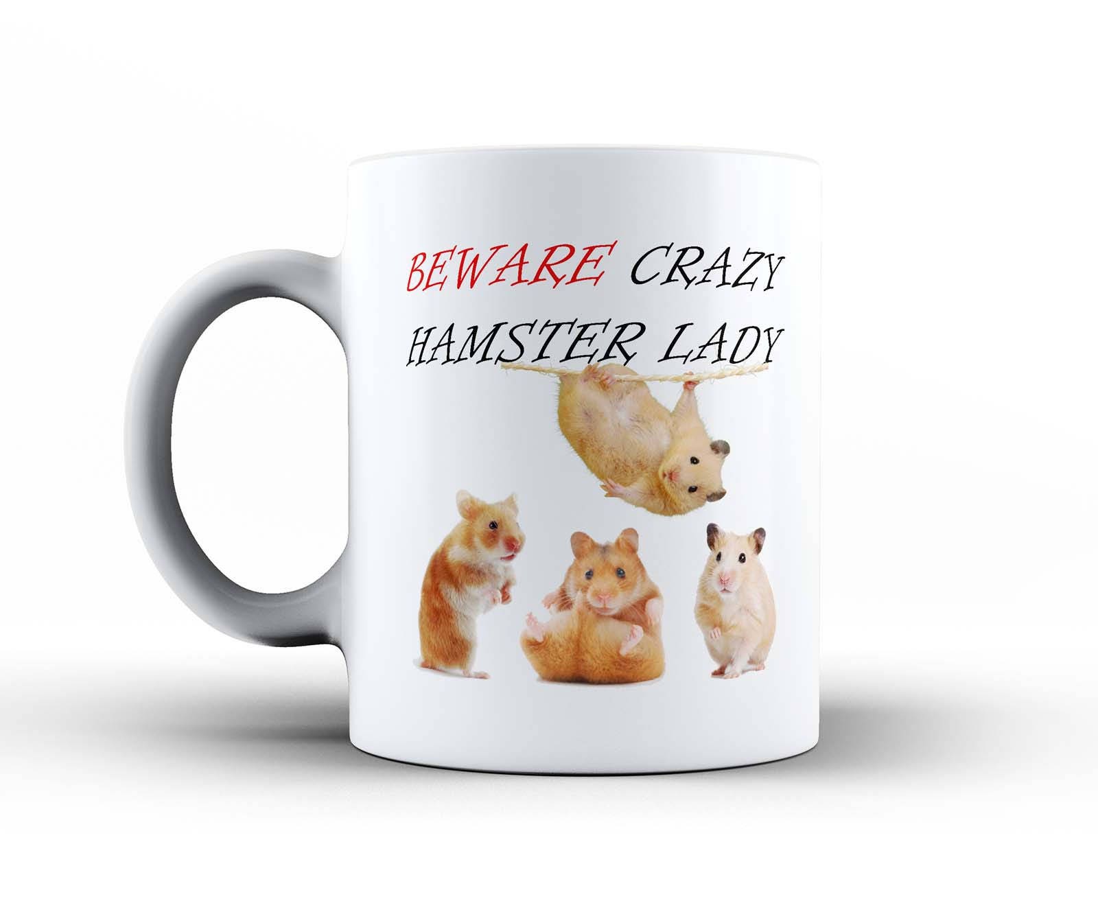Crazy Hamster Lady Mug & Coaster Set Mum Mom Gran Sister Wife ...