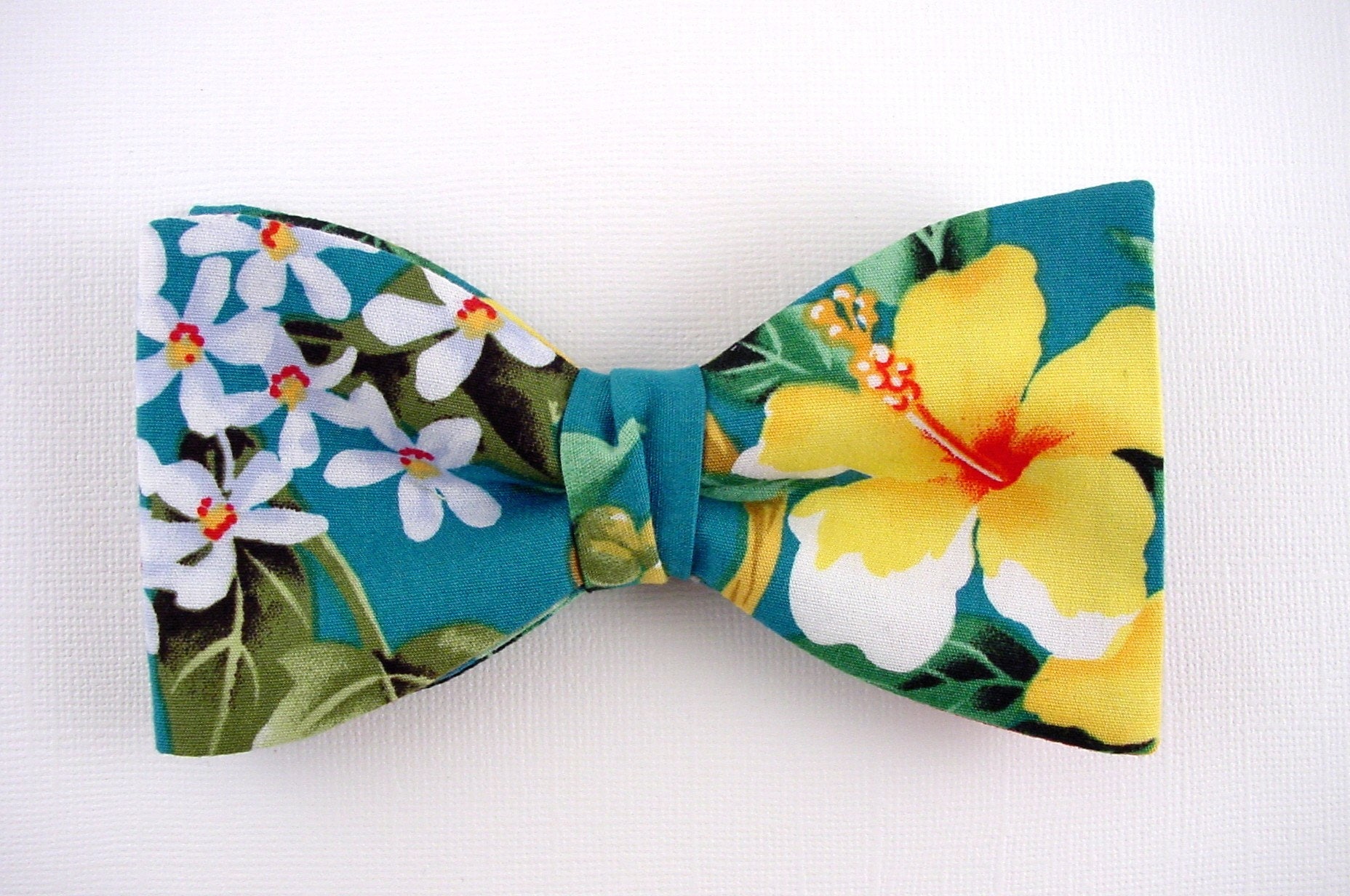 Bow Tie Yellow Hibiscus Hawaiian Flower Bow Tie | Etsy