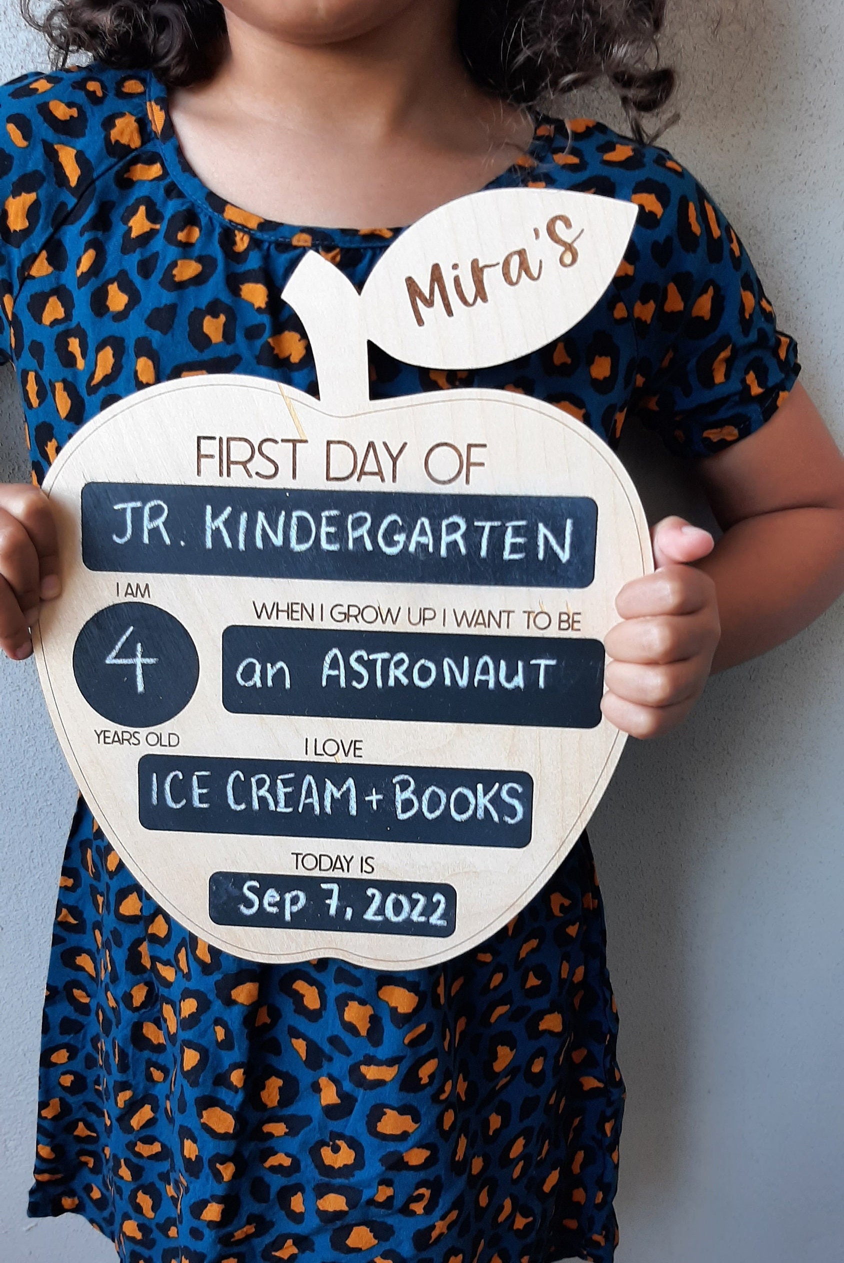 First Day of School Apple Sign Photo Prop. Chalkboard Info - Etsy