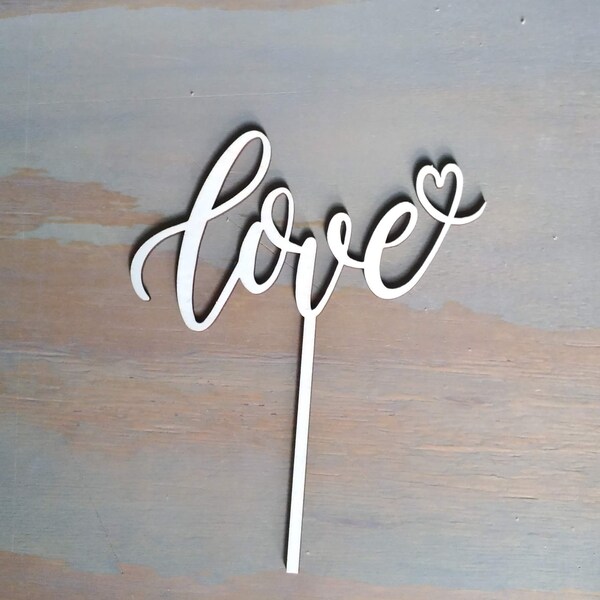 Love Cake Topper - Etsy