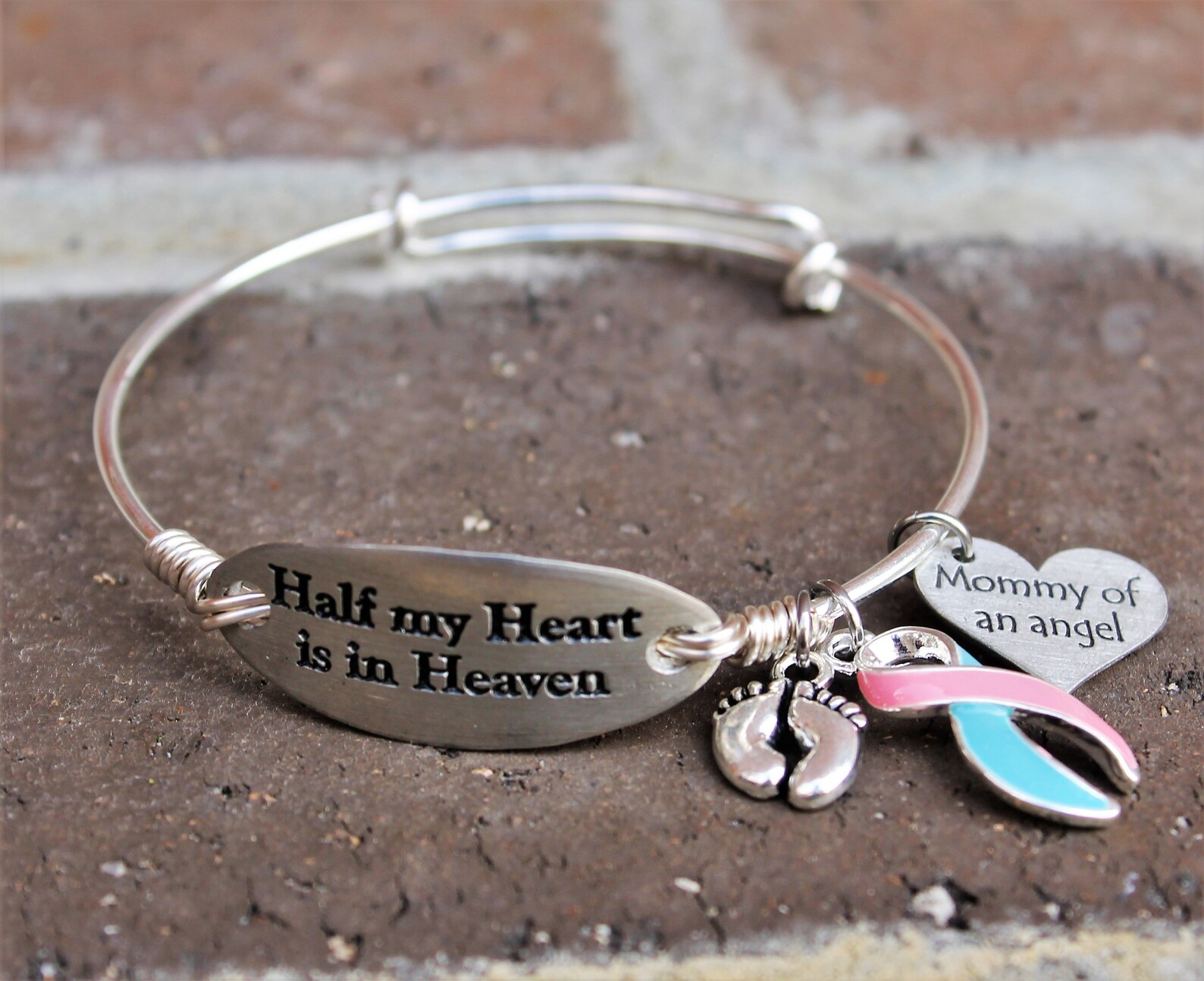 Infant Loss Jewelry SIDS Awareness Pink & Blue Ribbon - Etsy