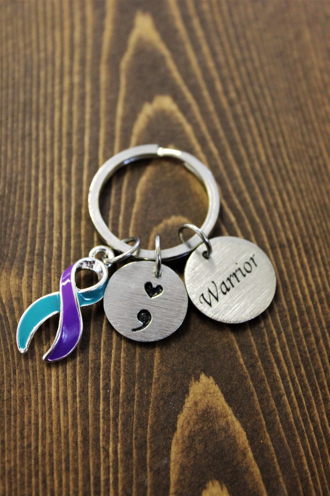 Semicolon Keychain - Suicide Awareness - Warrior Semicolon - Semicolon ...