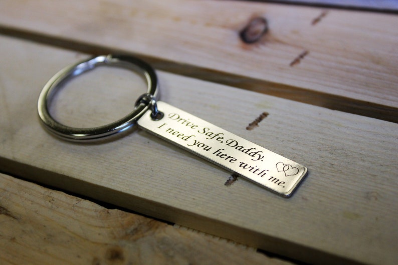 Drive Safe Daddy Daddy Key Chain Daughter to Dad Gift - Etsy
