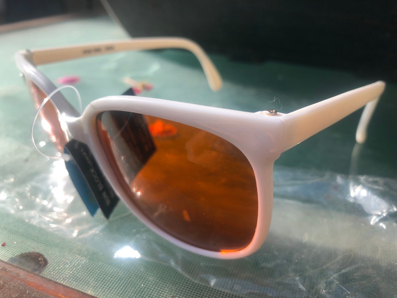 Vintage White 1980s NOS Blue Blocker Sunglasses Nylon Frames - Etsy