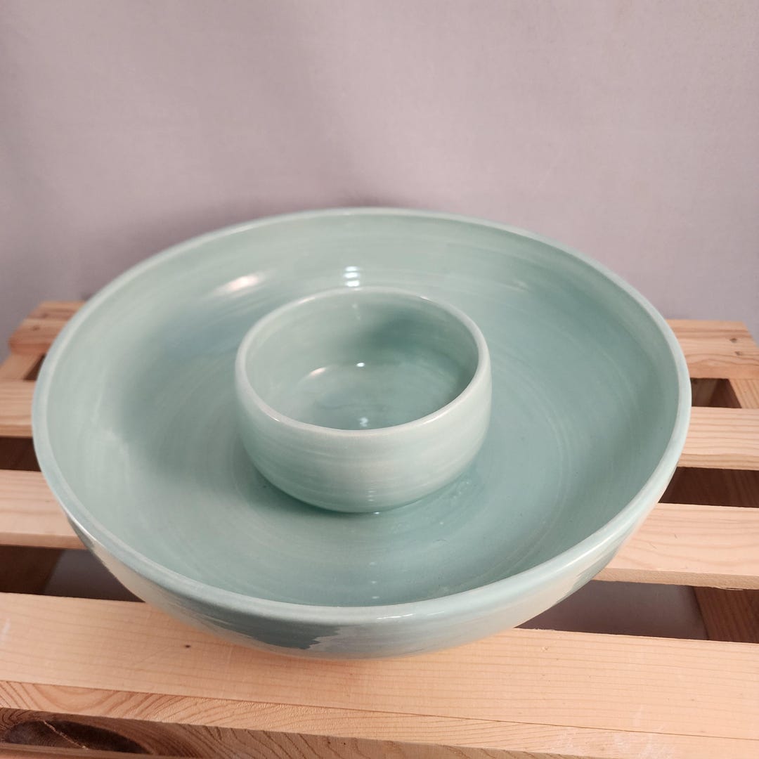 Ceramic Chip and Dip Tray Plate Appetizer Serving Dish Ready to Ship - Etsy