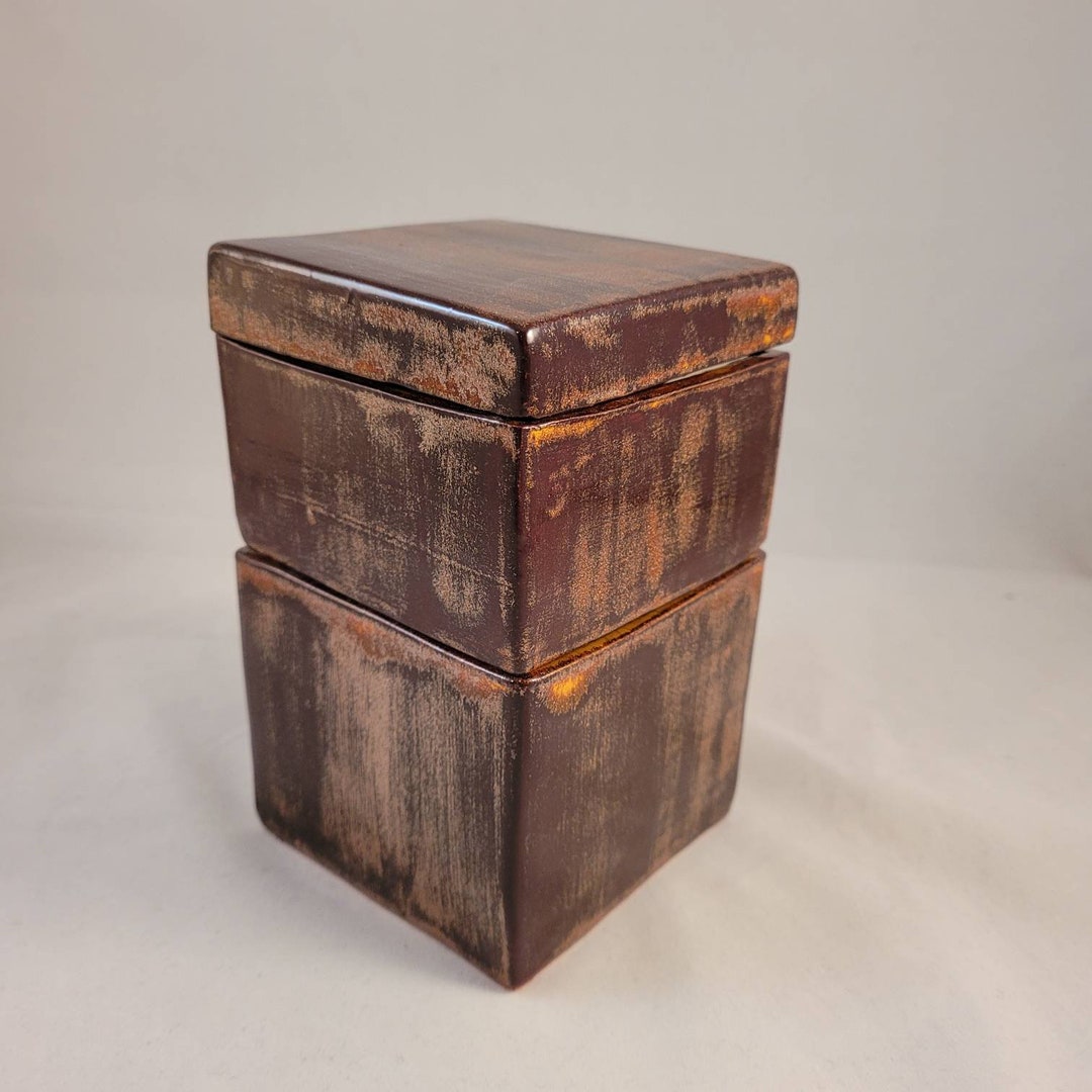 Handmade Ceramic Storage Box With Lid: Stackable Pottery Container - Etsy