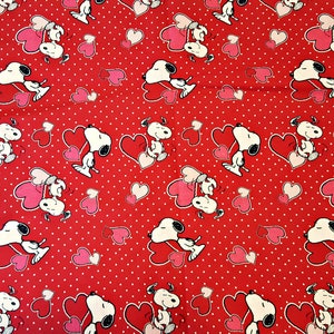 SNOOPY LOVE Inspired 100% Cotton Fabric, Fat Quarters, 1/2 Yards - Etsy