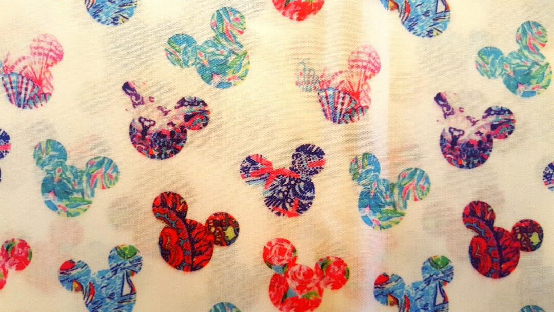 Lilly Inspired Mickey Shape Fabric Lilly Inspired Fabric Patterns ...
