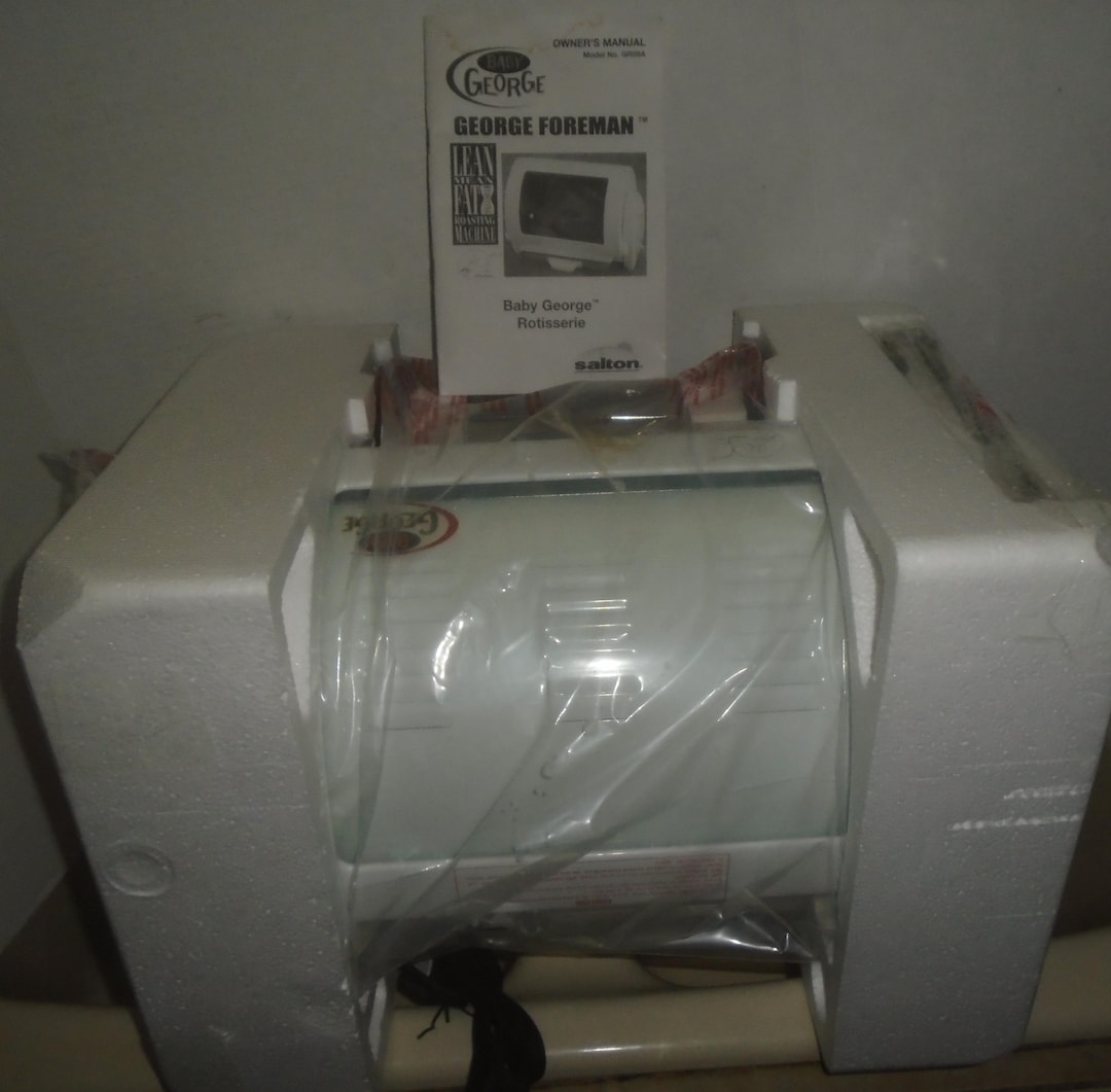 NEW George Foreman GR59A Baby George Rotisserie Roaster White W/manual ...