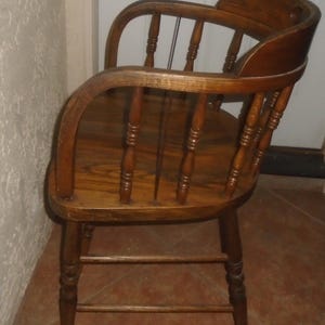 Antique Wood Barrel Back Bar Pub Saloon Bar Chair - Etsy
